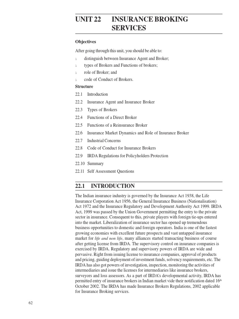 Functions of Insurance Brokers Explained | PDF | Reinsurance ...