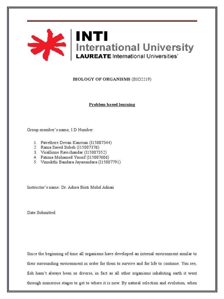 PBL | PDF | Fish | Gill