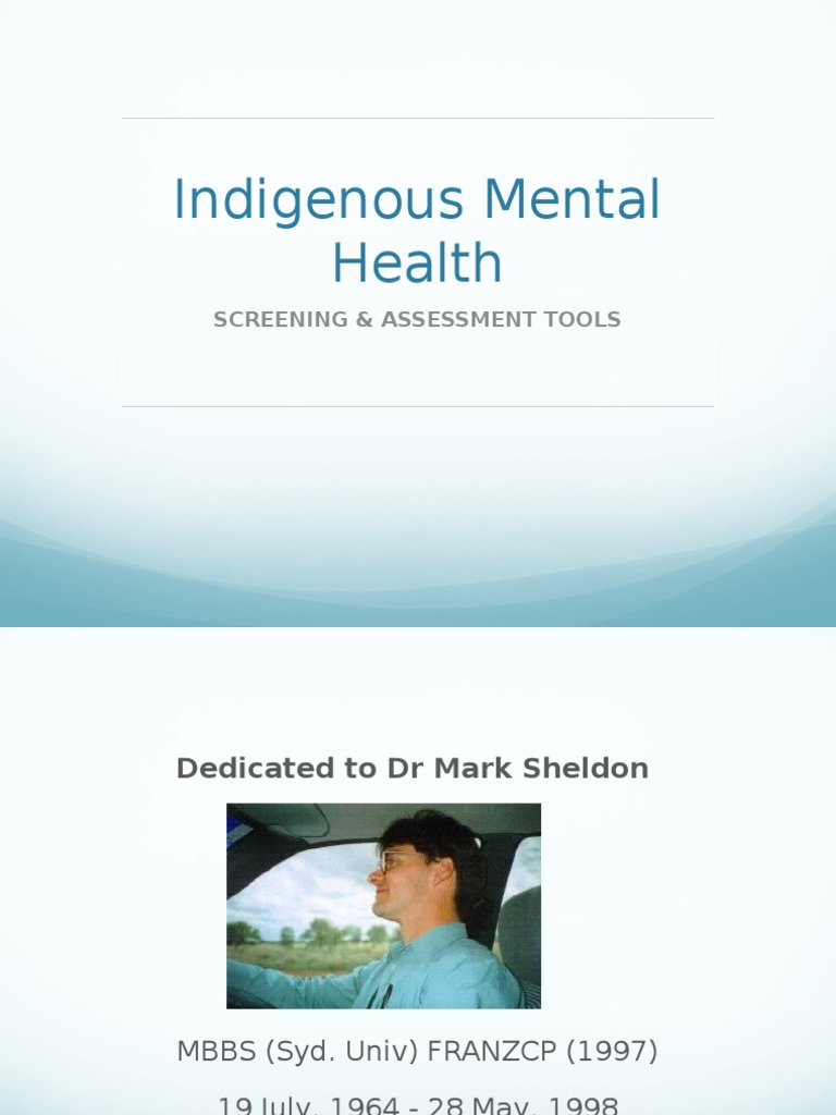 Australian Indigenous Mental Health Screening & Assessment Tools | PDF ...