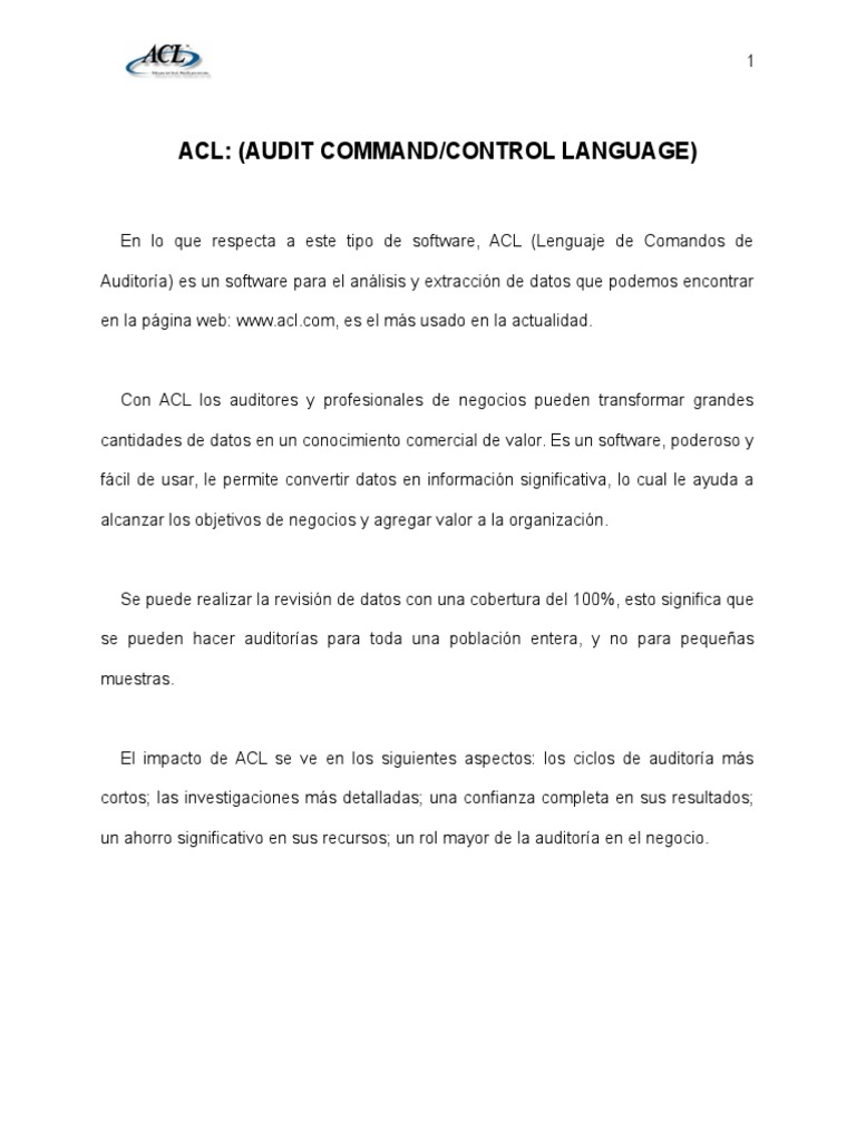 Audit Command/Control Language | Descargar gratis PDF | Archivo de ...