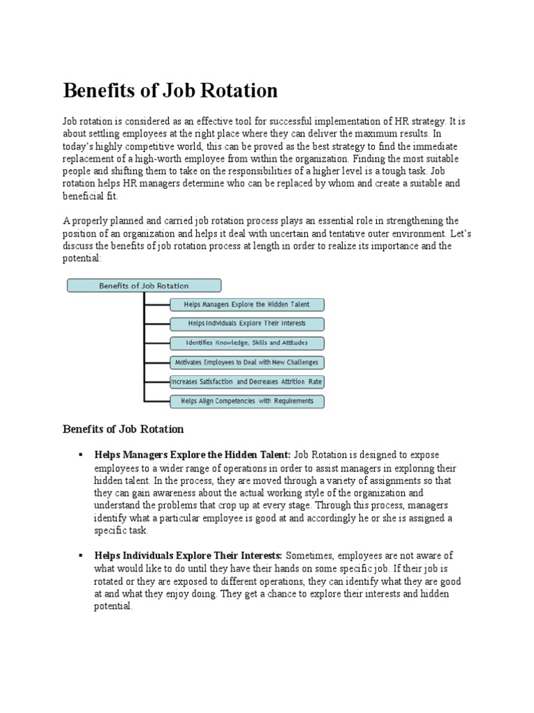 Benefits of Job Rotation | PDF | Information Technology | Business