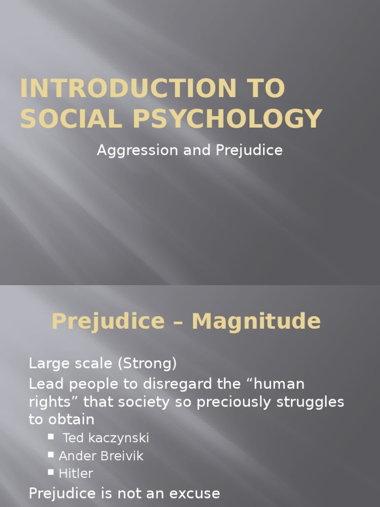Introduction To Social Psychology | PDF
