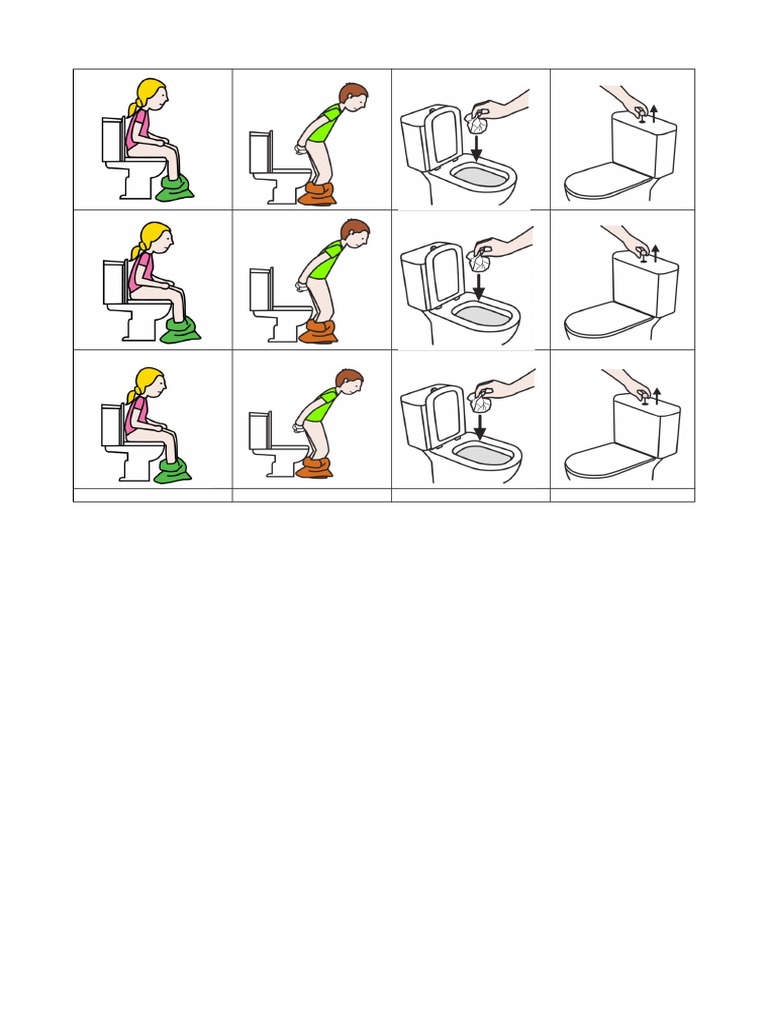 Secuencia Pictogramas Arrasac de Rutina de Ir Al Baño | PDF
