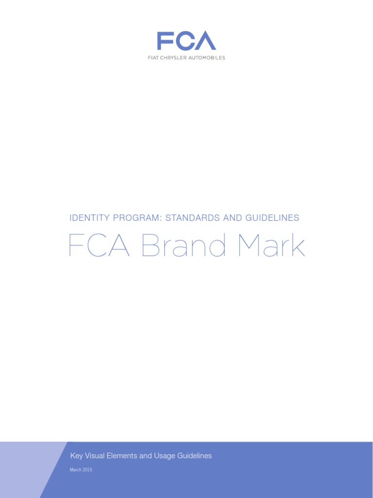 FCA Brand Mark Guidelines | PDF | Typefaces | Helvetica