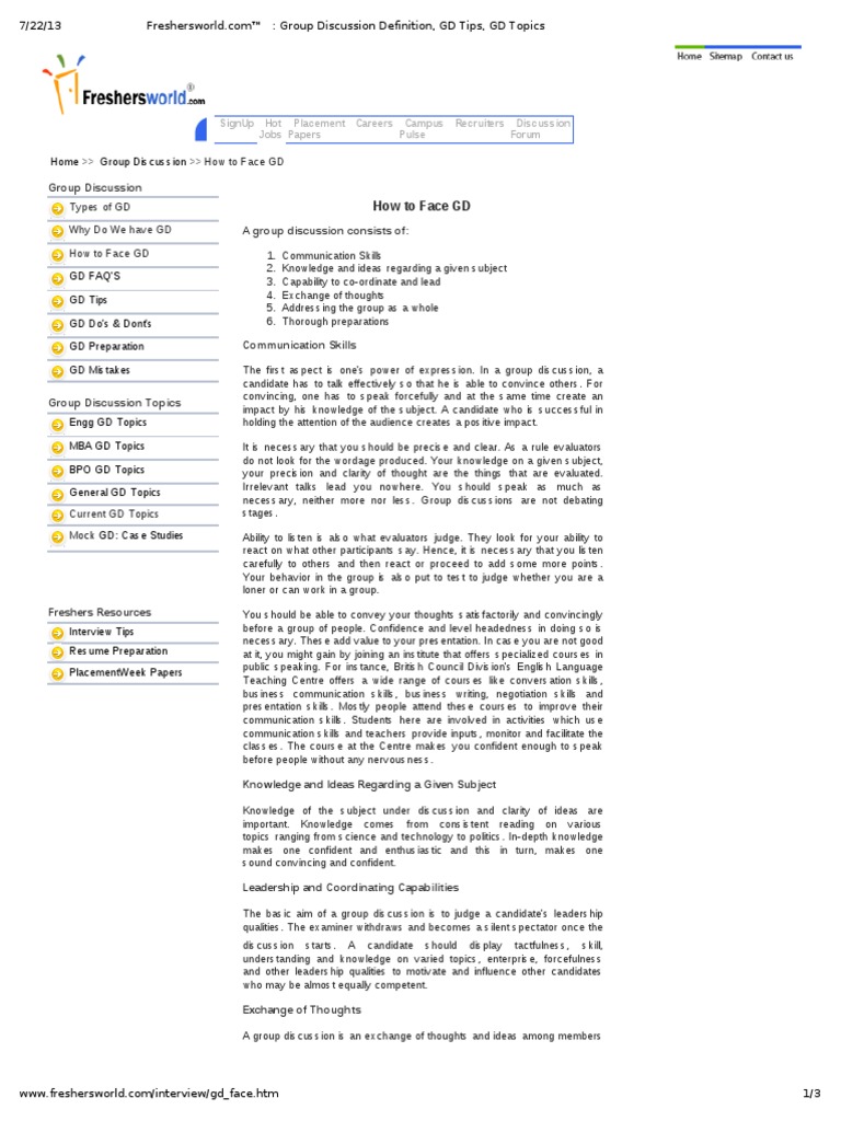 Freshers World 1 | PDF | Cognitive Science | Cognition