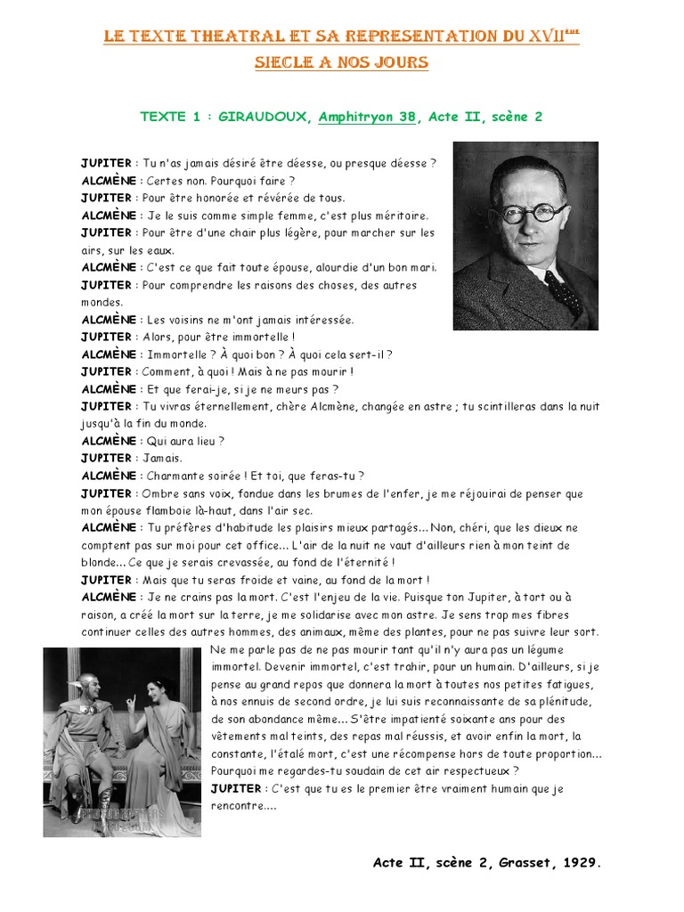 Textes Séquence Théâtre 1ère S1 PDF | PDF | Jeunes adultes