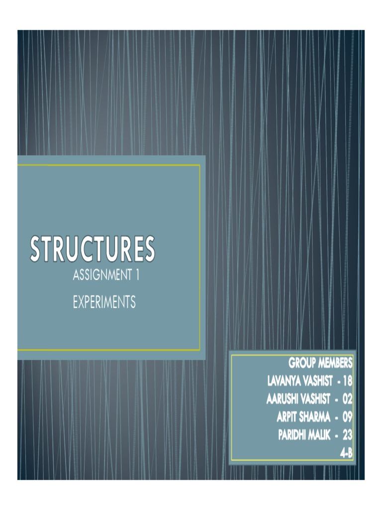 Structure and Experiments Load | PDF