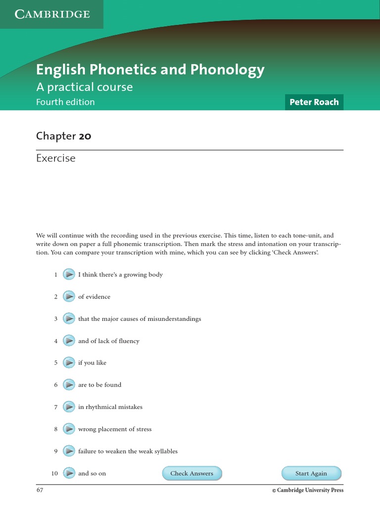 English Phonetics and Phonology: A Practical Course | PDF