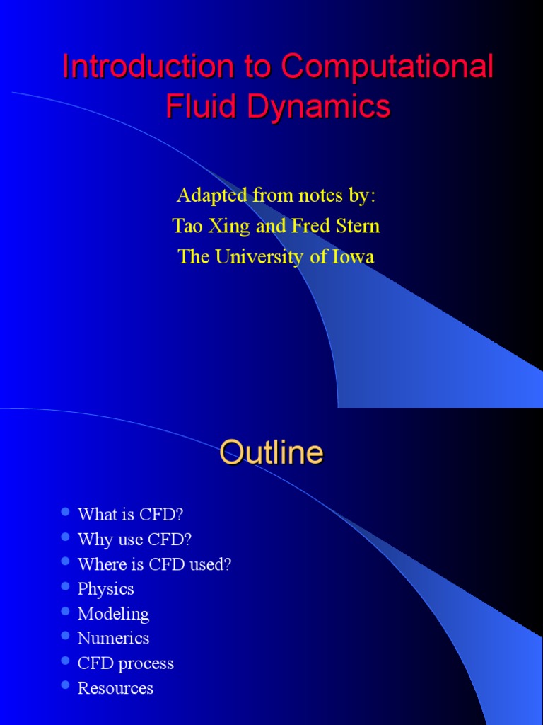 Introduction To Computational Fluid Dynamics | PDF | Navier–Stokes Equations | Fluid Dynamics