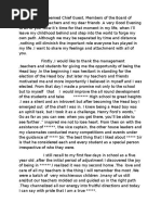 Headboy's Speech on School Progress | PDF | Social Science | Lifestyle