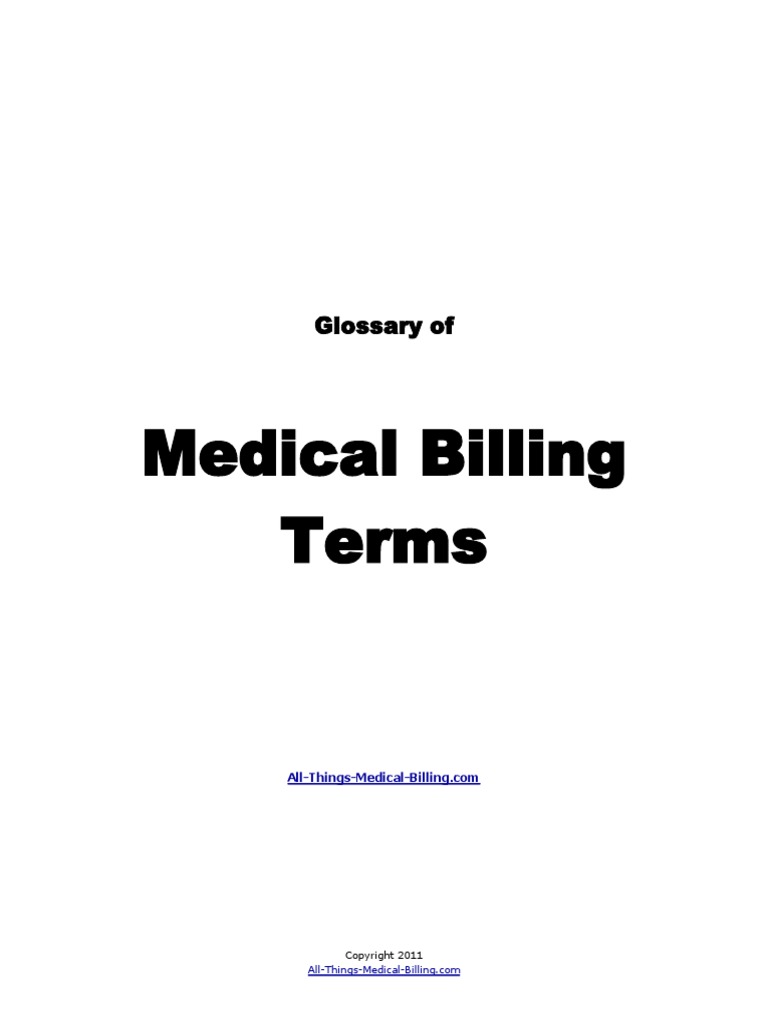 Medical Billing Terms | PDF | Medicare (United States) | Health ...