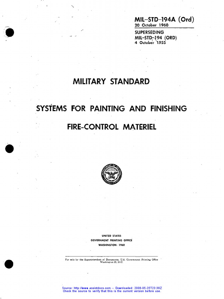 Mil STD 194a | PDF | Varnish | Casting (Metalworking)