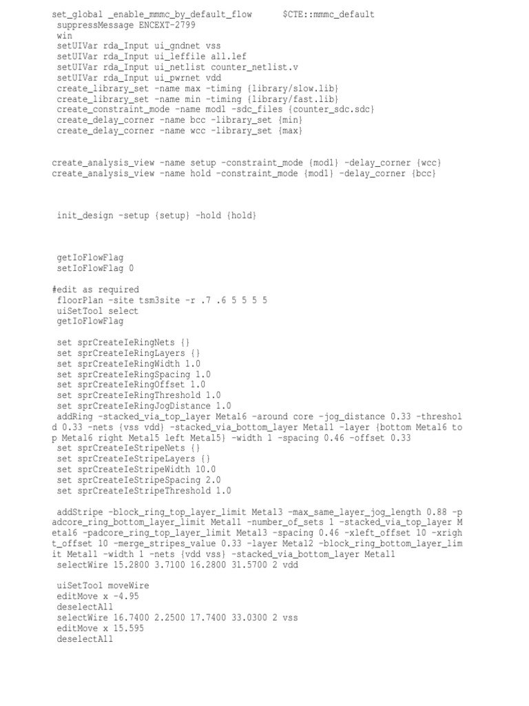 IC Design Automation Script | PDF | Computers