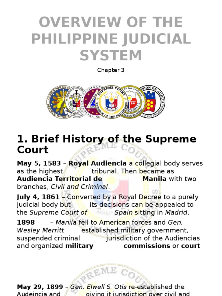 Overview of the Philippine Judiciary | PDF | Judiciaries | Supreme Courts