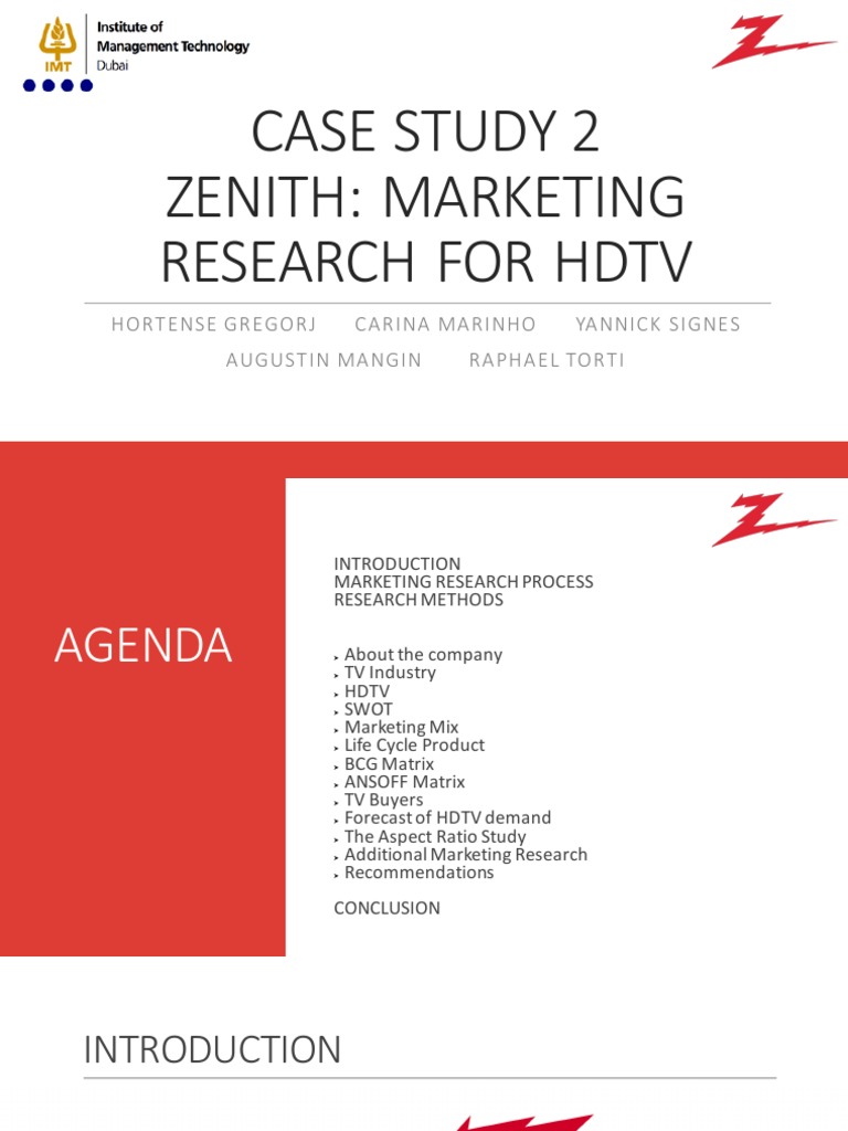 Group2 Presentation Zenith Hdtv Pdf Television Marketing