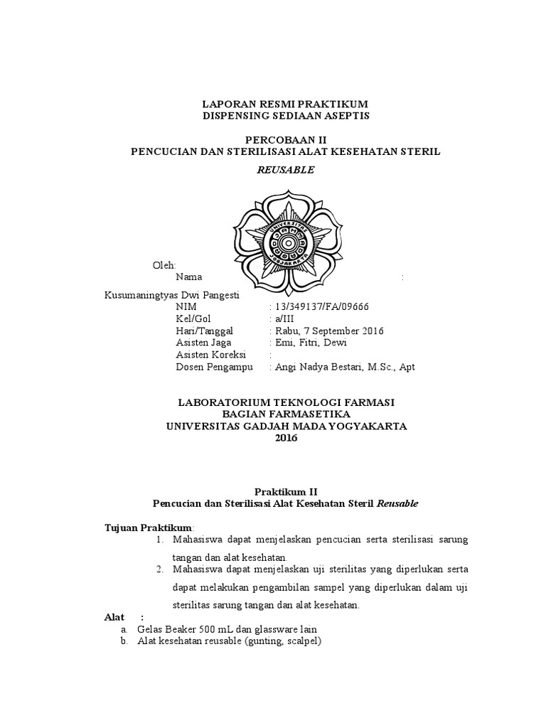 Pembuatan Larutan Ringer Laktat | PDF