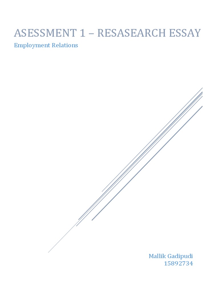 Asessment 1 - Research Essay - OHS - Mallik Gadipudi - 15892734 PDF ...