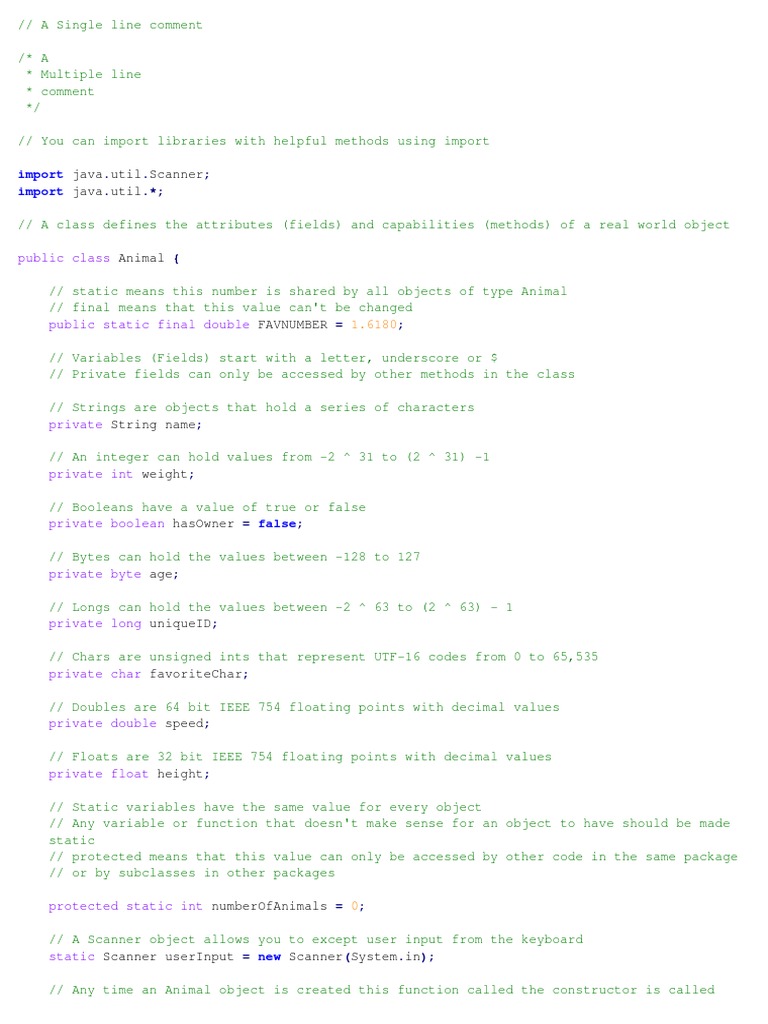 Java Cheat Sheet | PDF | Boolean Data Type | String (Computer Science)