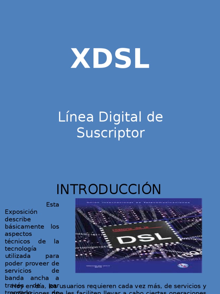 XDSL | PDF | Línea de abonado digital | Módem