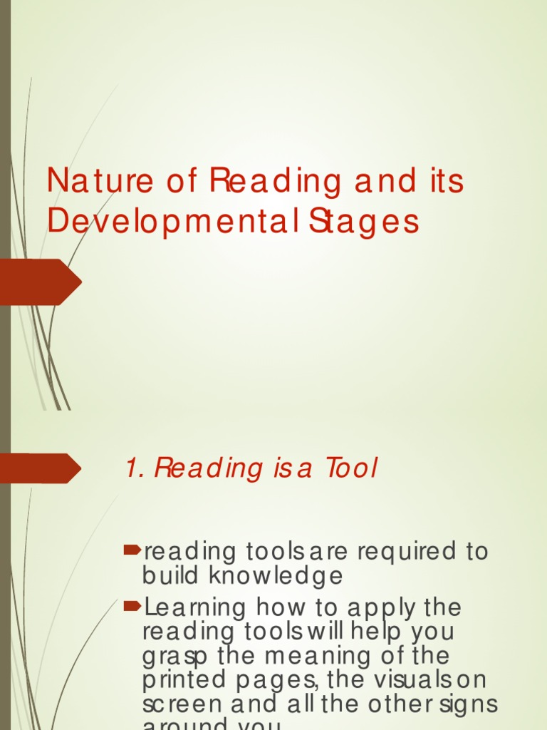 L1 Nature of Reading | PDF | Reading (Process) | Neuropsychological ...
