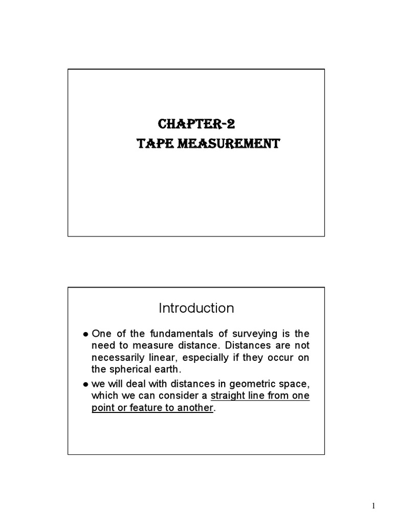 2chapter 2 Linear Distance Measurement | PDF | Optics | Surveying