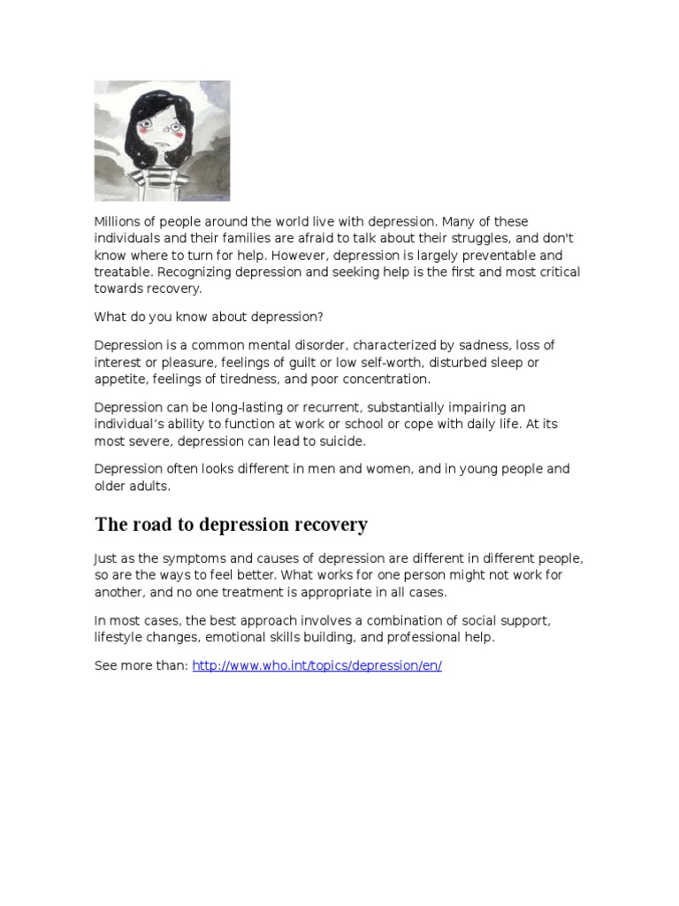 The Road To Depression Recovery | PDF