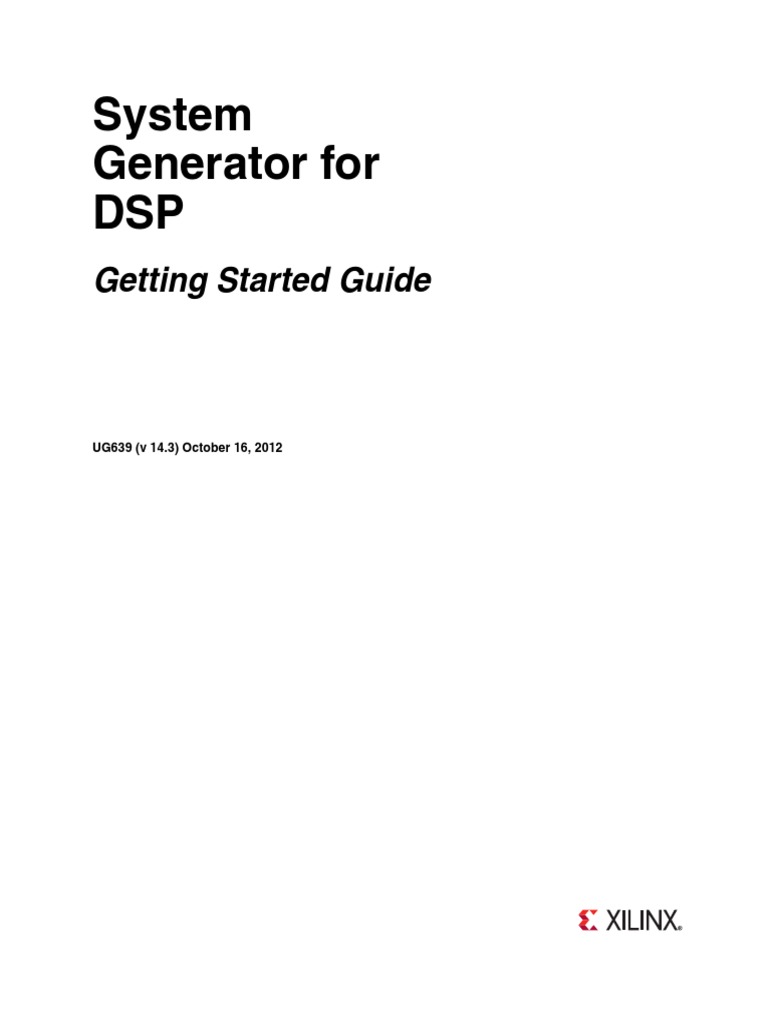 System Generator For DSP: Getting Started Guide | PDF | Field ...