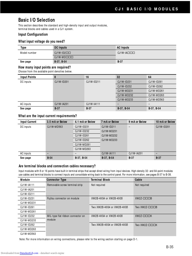 Basic I/O Selection: Input Configuration | PDF | Electrical Connector ...