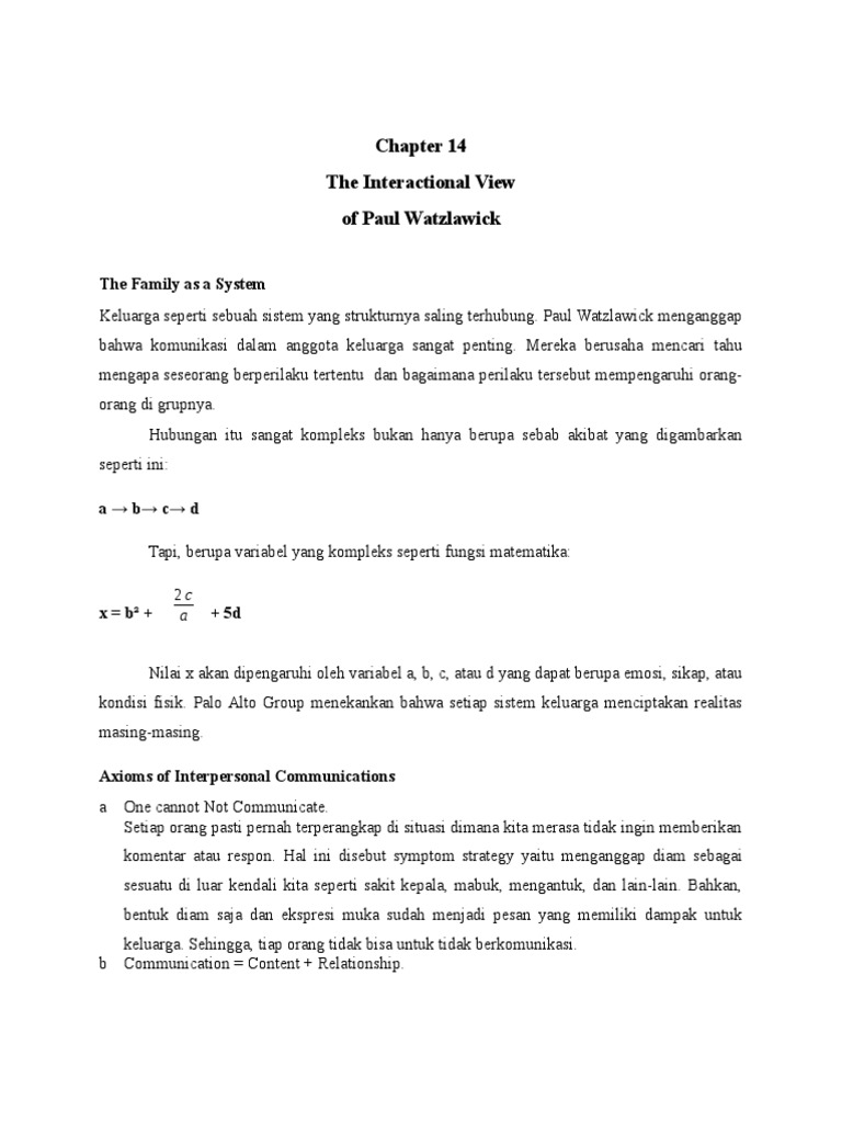 Bab 14-The Interactional View | PDF