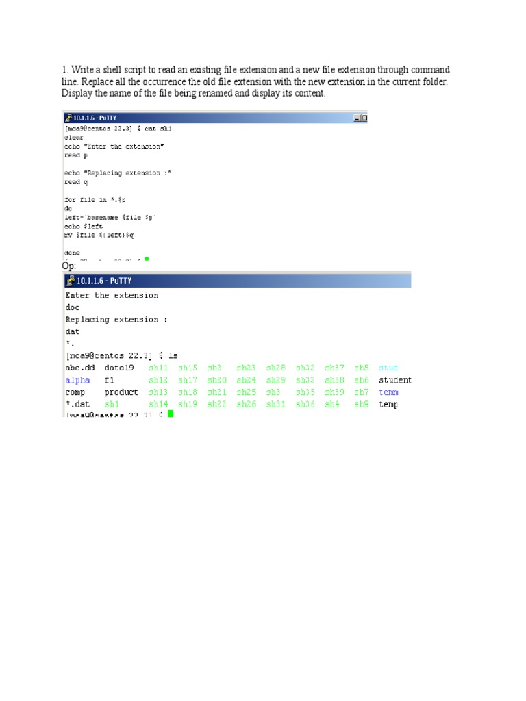 Shell Script File Extension Management | PDF | Command Line Interface ...