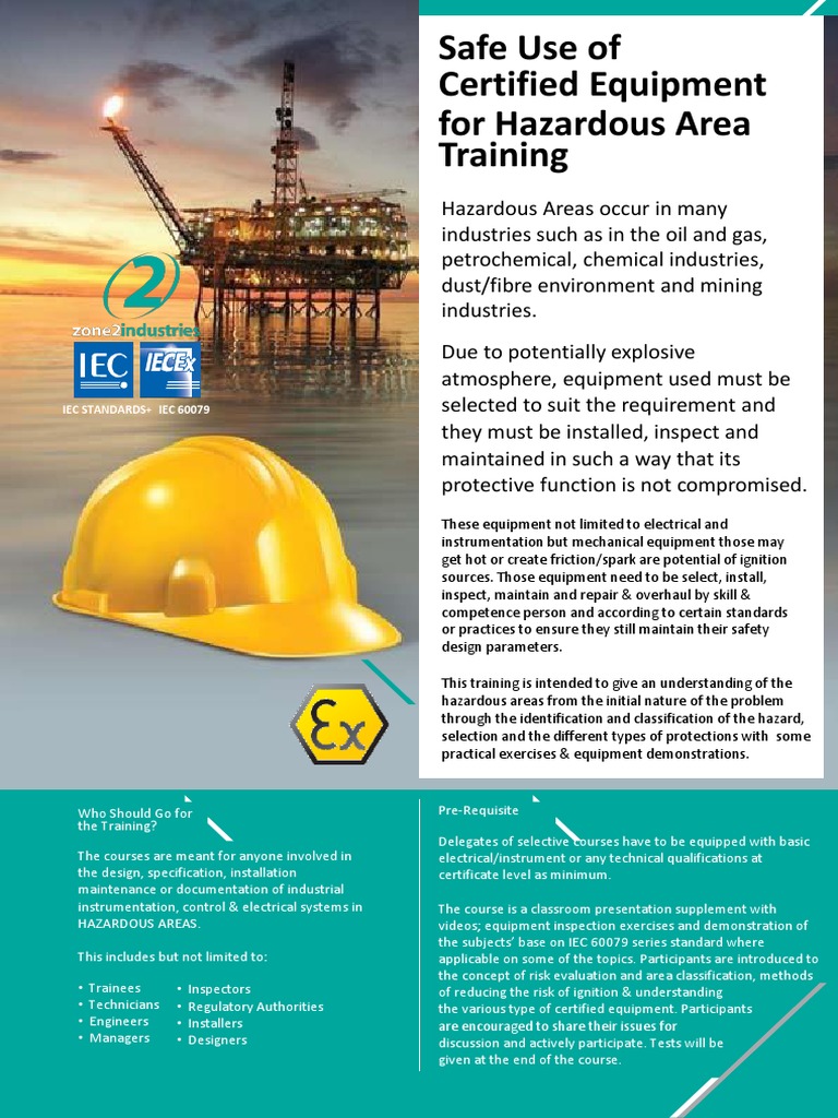 Hazardous Area Equipment Training | PDF | Safety | Engineering