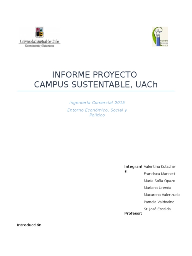 Informe Campus Sustentable UACh | PDF | Sustentabilidad | Residuos