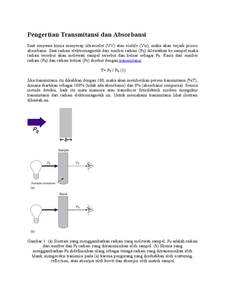Pengertian Absorbansi dan Transmitansi | PDF