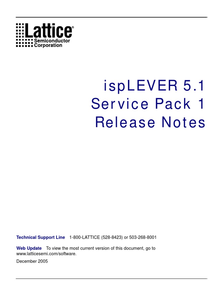 Isplever 5.1 Service Pack 1 Release Notes: Technical Support Line Web ...