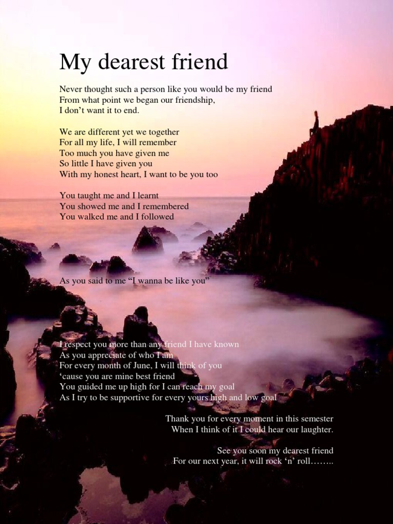 My Dearest Friend | PDF