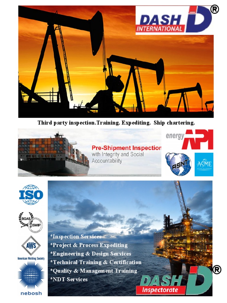 Third Party Inspection - Training. Expediting. Ship Chartering | PDF