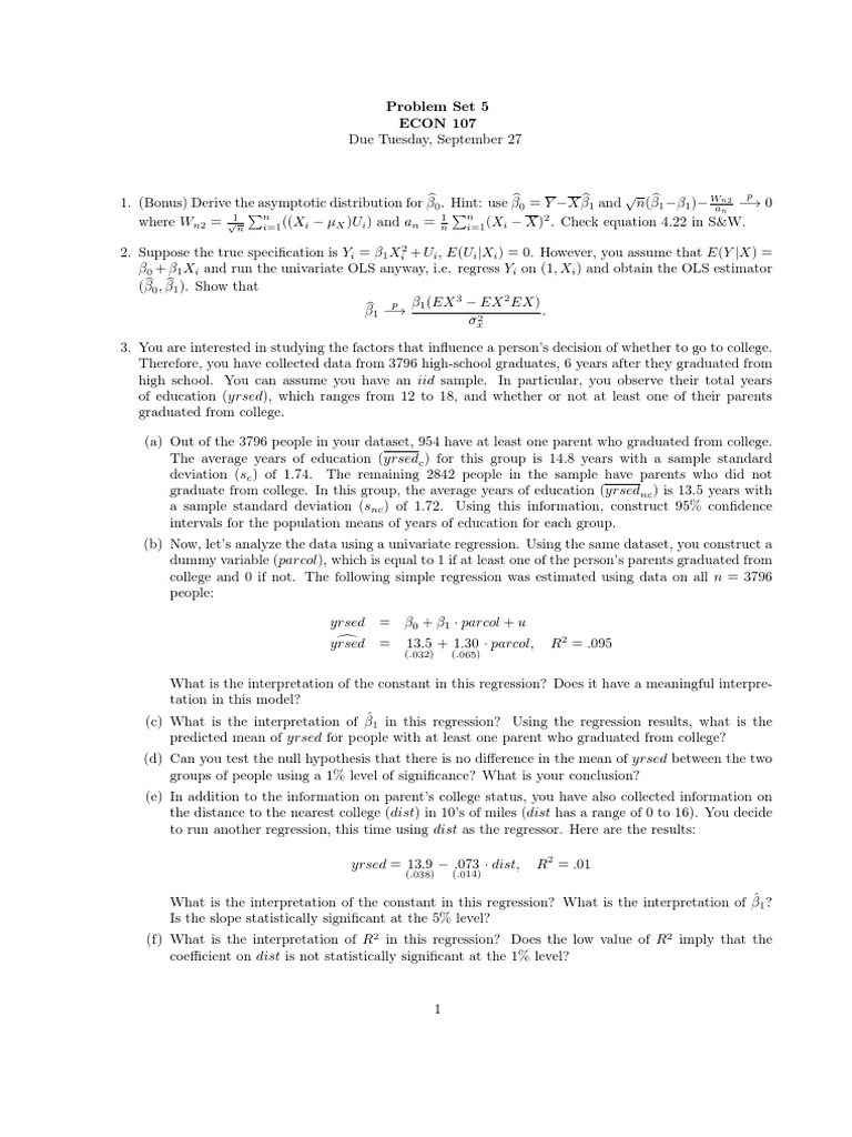 0 0 1 1 1 W A P 1 N N I 1 I X I N 1 N N I 1 I 2 Pdf Statistical Significance Regression 