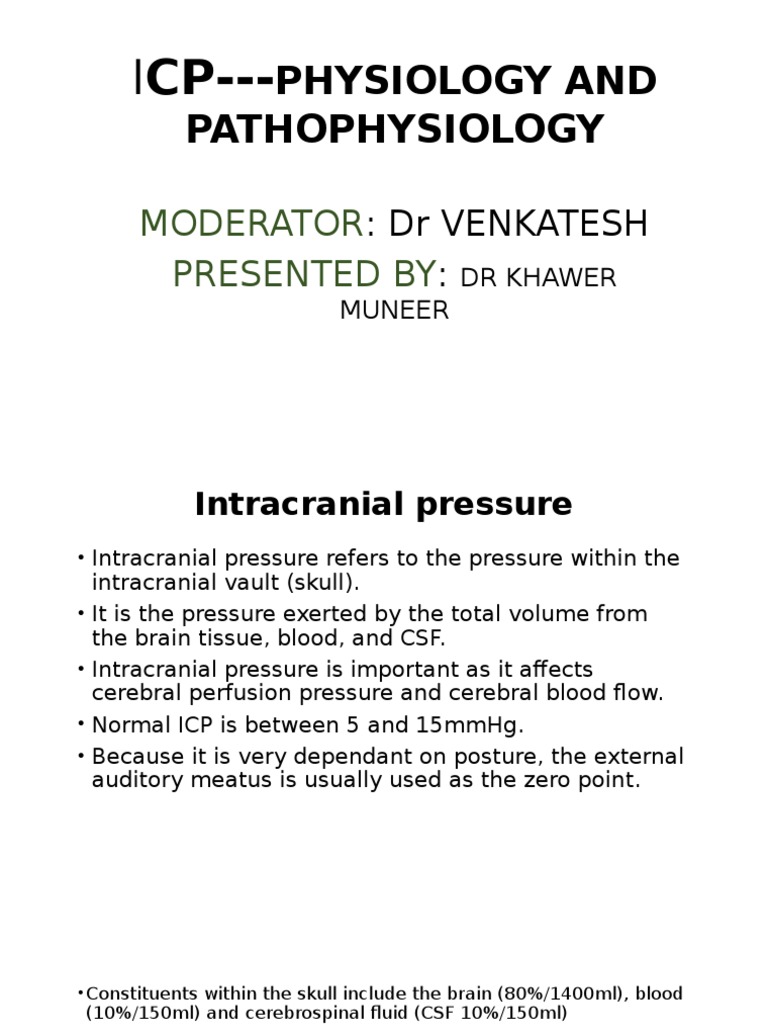 Icp and Anaesthesia Drugs | PDF | Traumatic Brain Injury ...