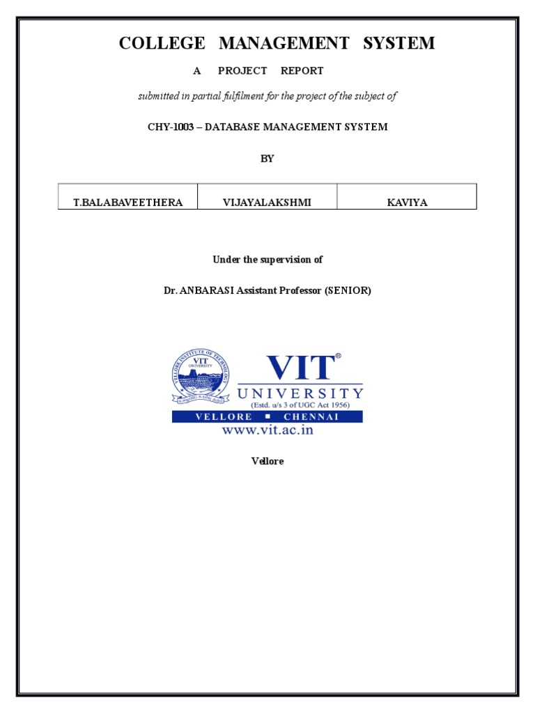 College Management System | PDF | Information Technology | Data