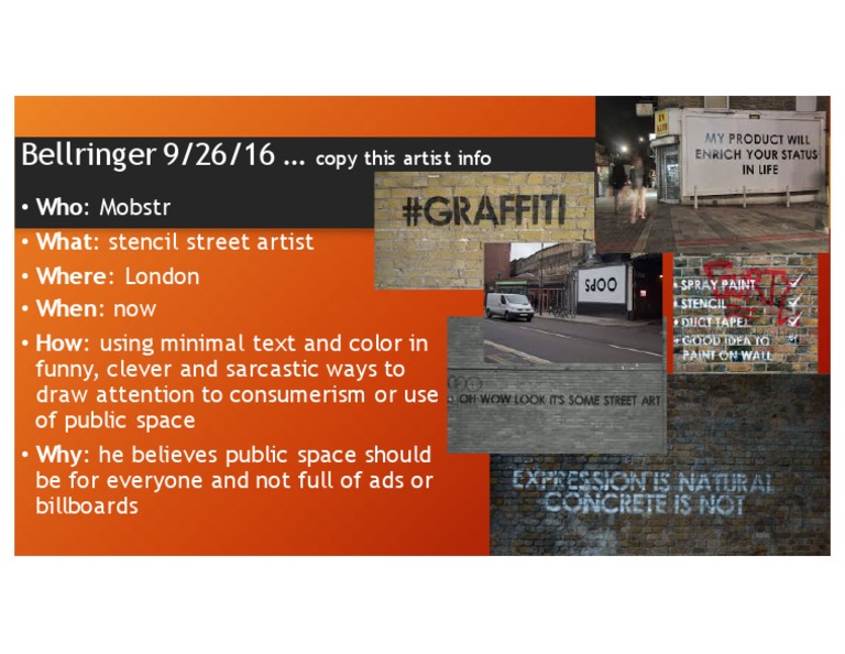 Mobstr: London Stencil Street Artist | PDF