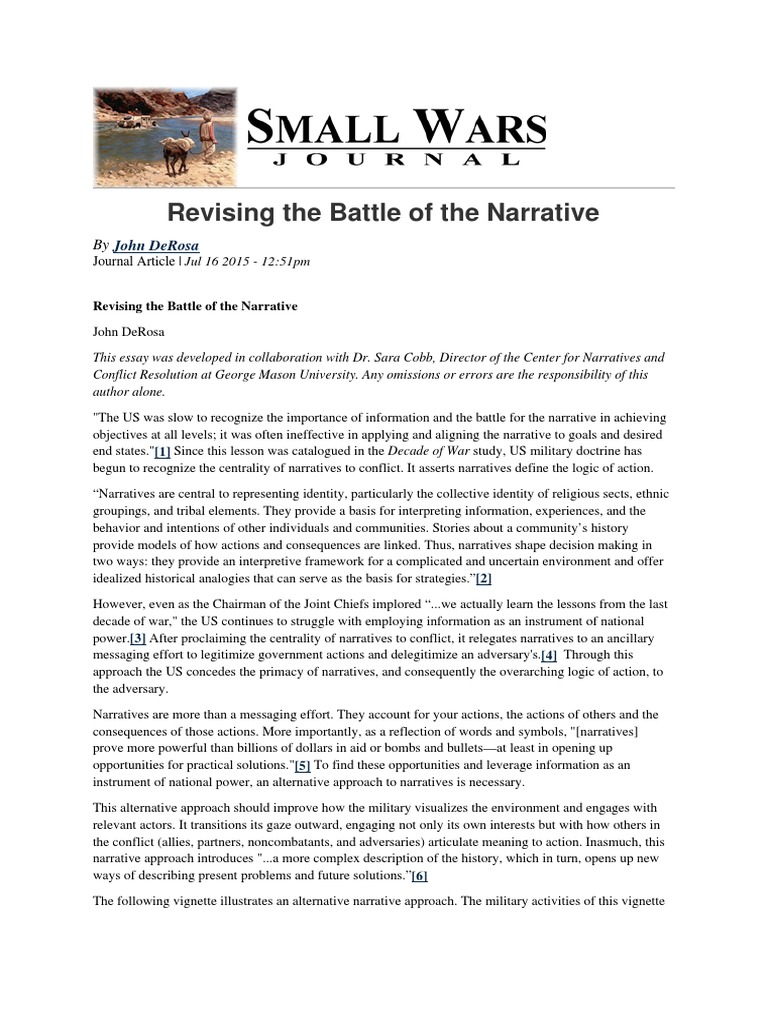 Small Wars Journal - Revising The Battle of The Narrative - 2015-07-16 ...