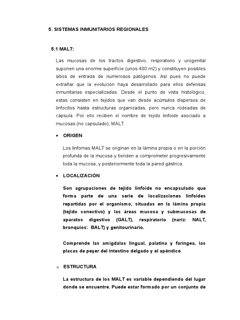 Malt y Galt | PDF | Membrana mucosa | Sistema inmune