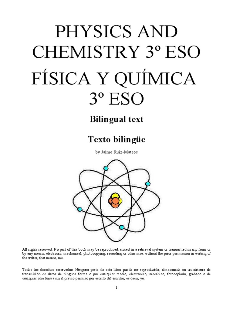 Physics and Chemistry 3º Eso - Fisica y Quimica 3º Eso | PDF ...