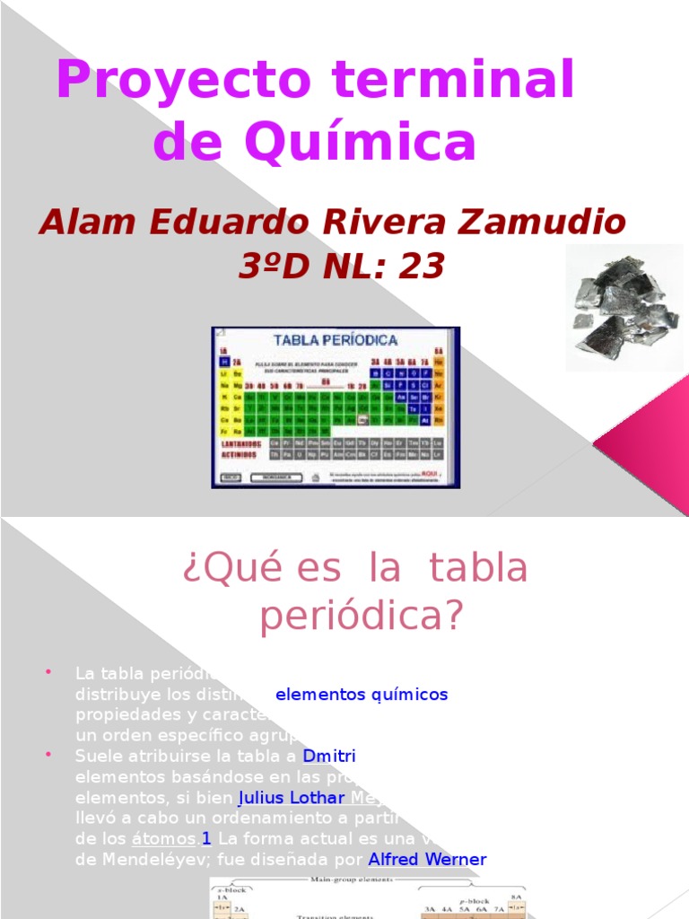 Historia y Estructura de la Tabla Periódica | PDF | Tabla periódica ...