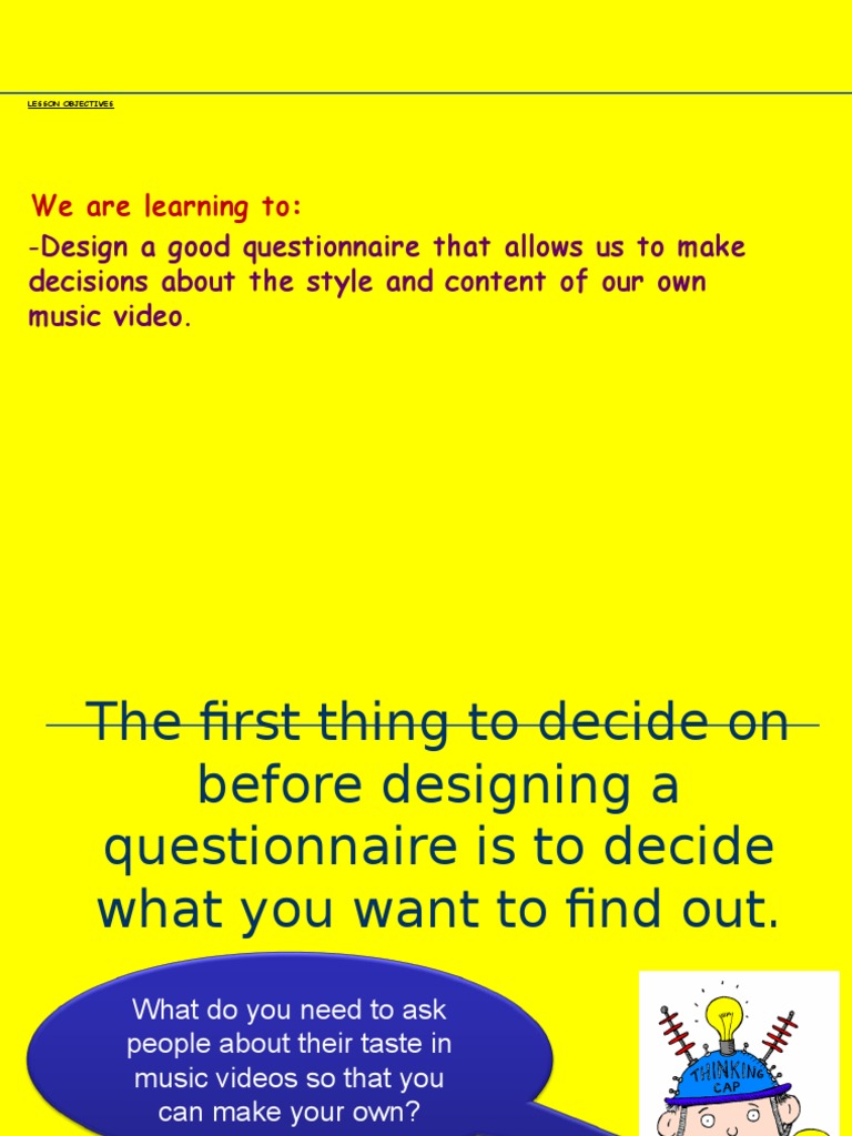 Questionnaire - Music Video | PDF | Question | Questionnaire