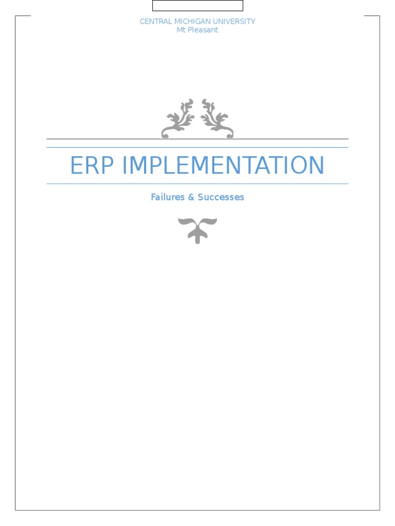 Erp Implementation: Failures & Successes | PDF | Enterprise Resource Planning | Project Management