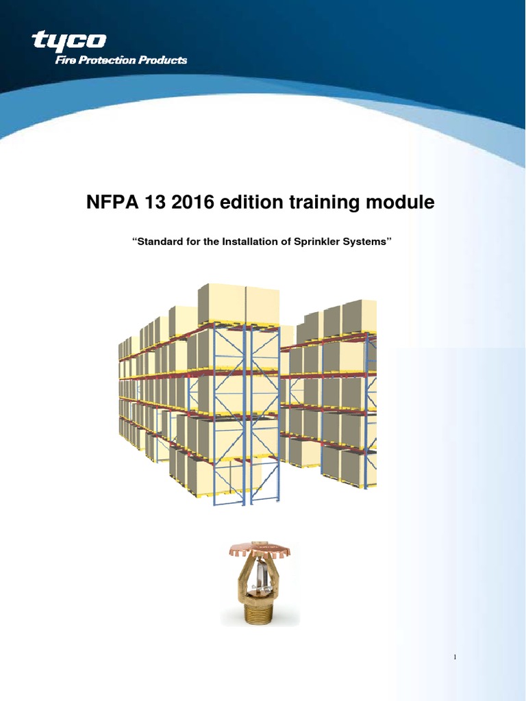 NFPA 13 2016 Edition Training Module: "Standard For The Installation of ...