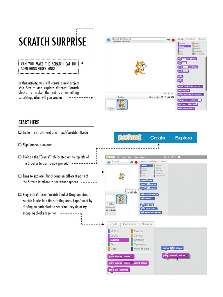 Create Surprising Scratch Projects | PDF | Games & Activities | Home ...