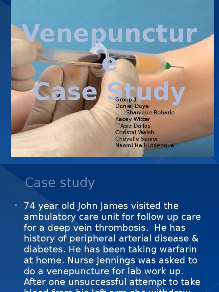 Venepuncture Presentation | PDF | Arm | Thrombosis