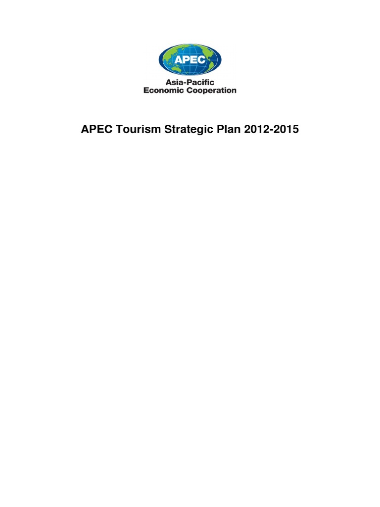 APEC Tourism Strategic Plan | PDF | Tourism | Sustainability